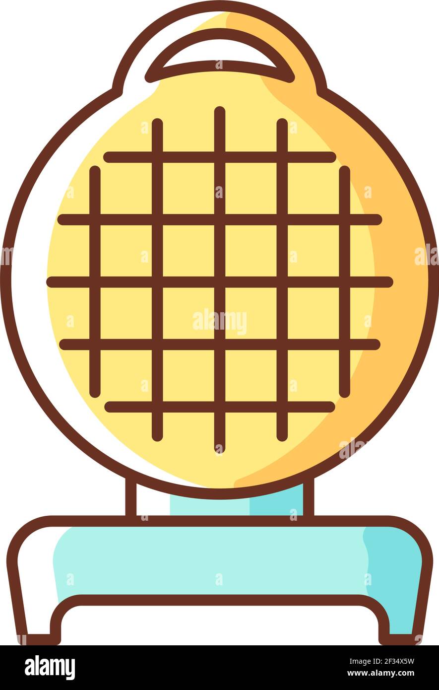 Waffle maker RGB color icon Stock Vector Image & Art - Alamy