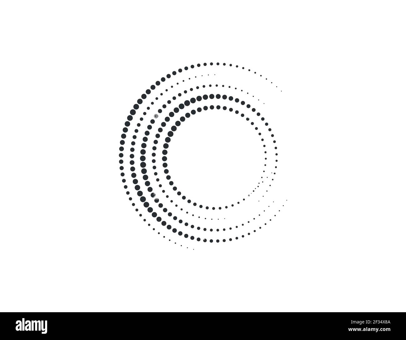 Vector illustration. Halftone dots in circle form, logo Stock Vector ...