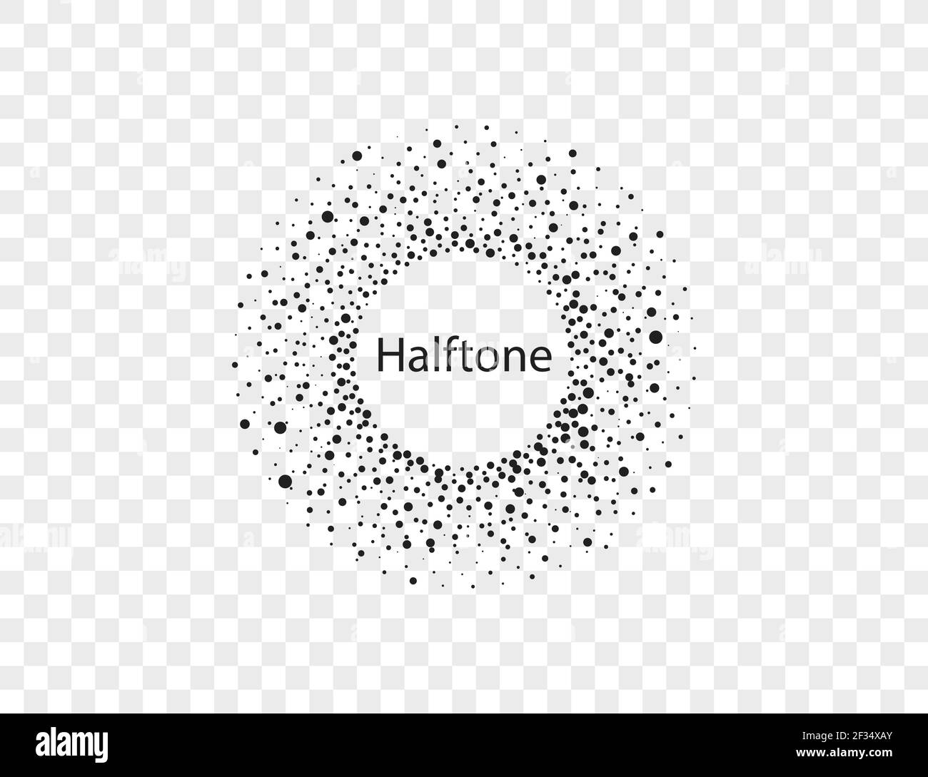 Vector illustration. Halftone dots in circle form, logo Stock Vector ...