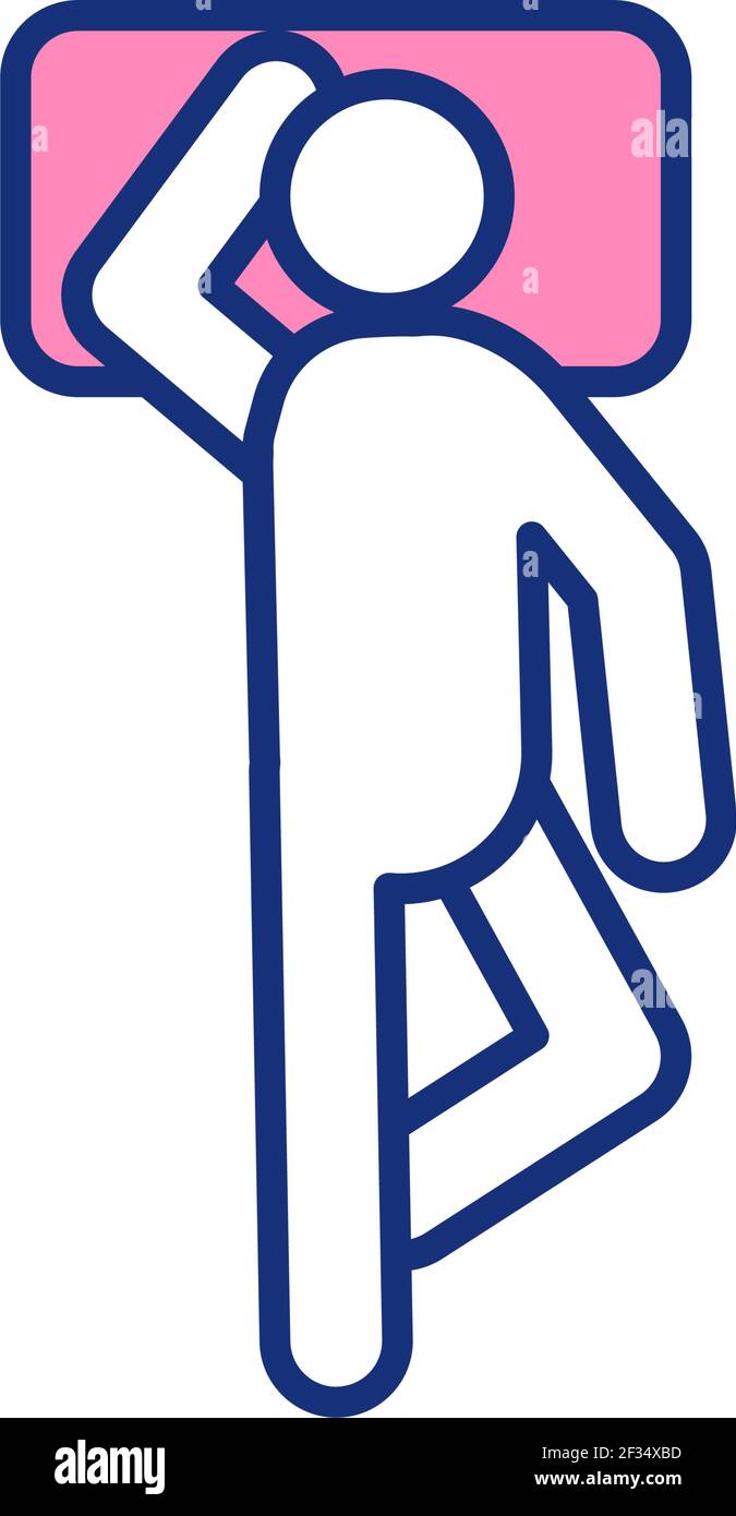 Starfish sleep position RGB color icon Stock Vector Image & Art - Alamy