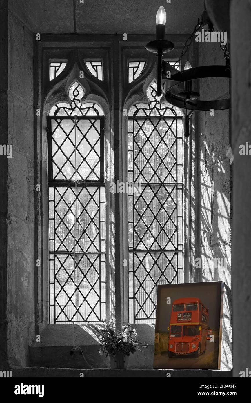 Double decker bus window interior hi-res stock photography and images ...