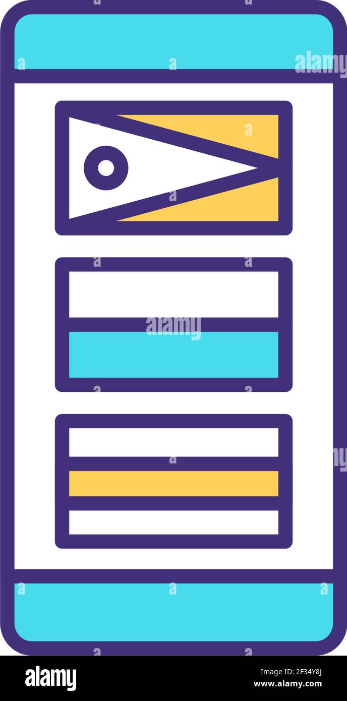 Changing language on phone RGB color icon Stock Vector Image & Art - Alamy