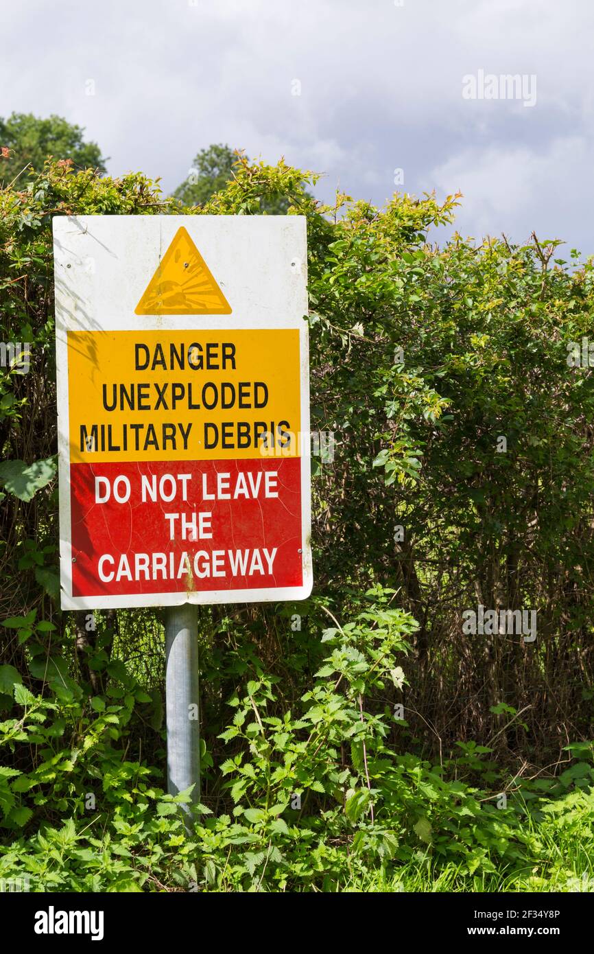 Danger unexploded military debris hi-res stock photography and images ...