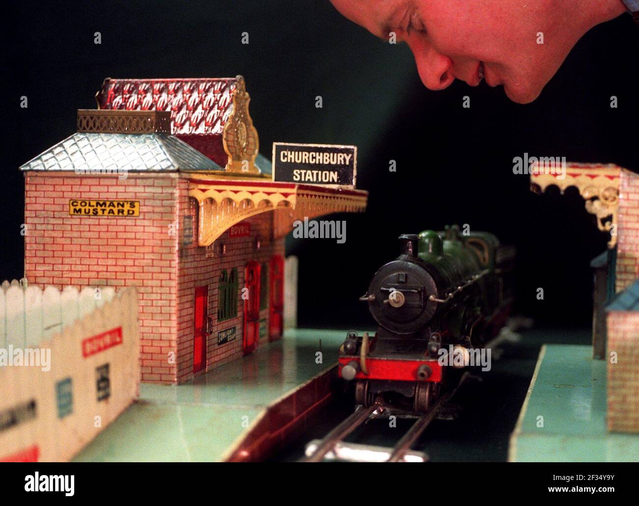 Hugo Marsh Toys specialist December 1998with a rare Marklin English ...