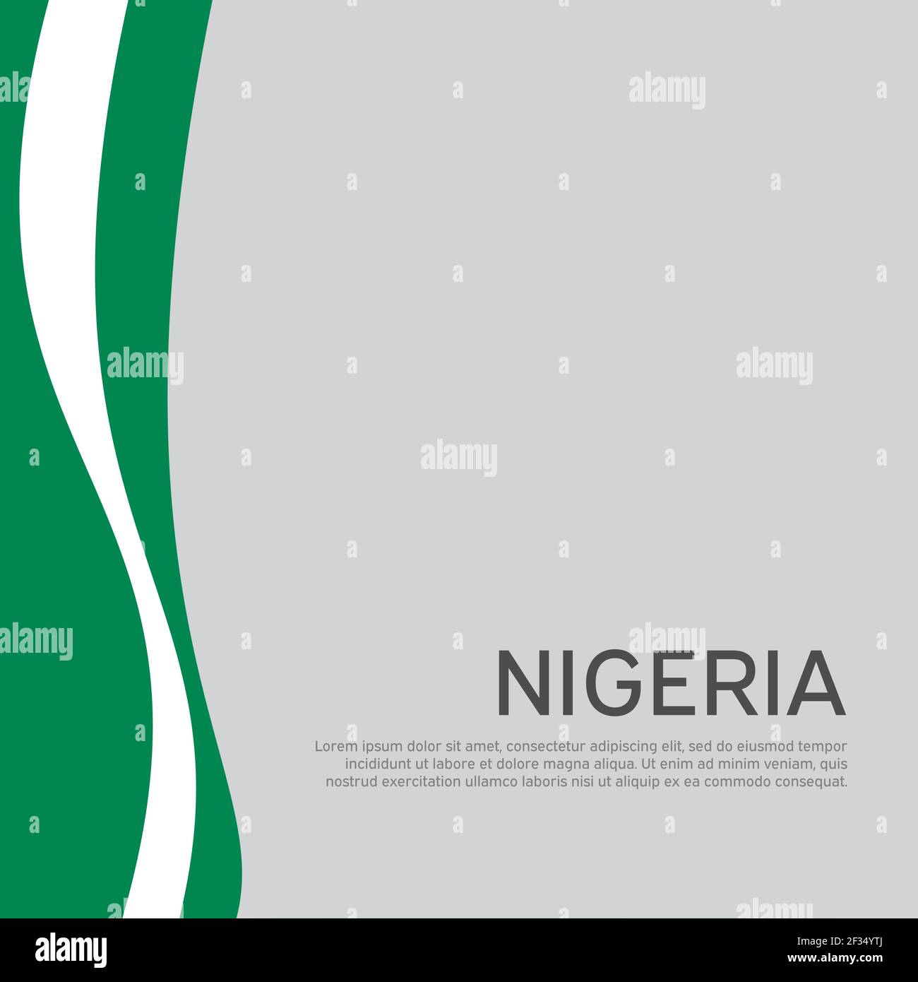 Abstract waving nigeria flag. Creative background for holiday card ...