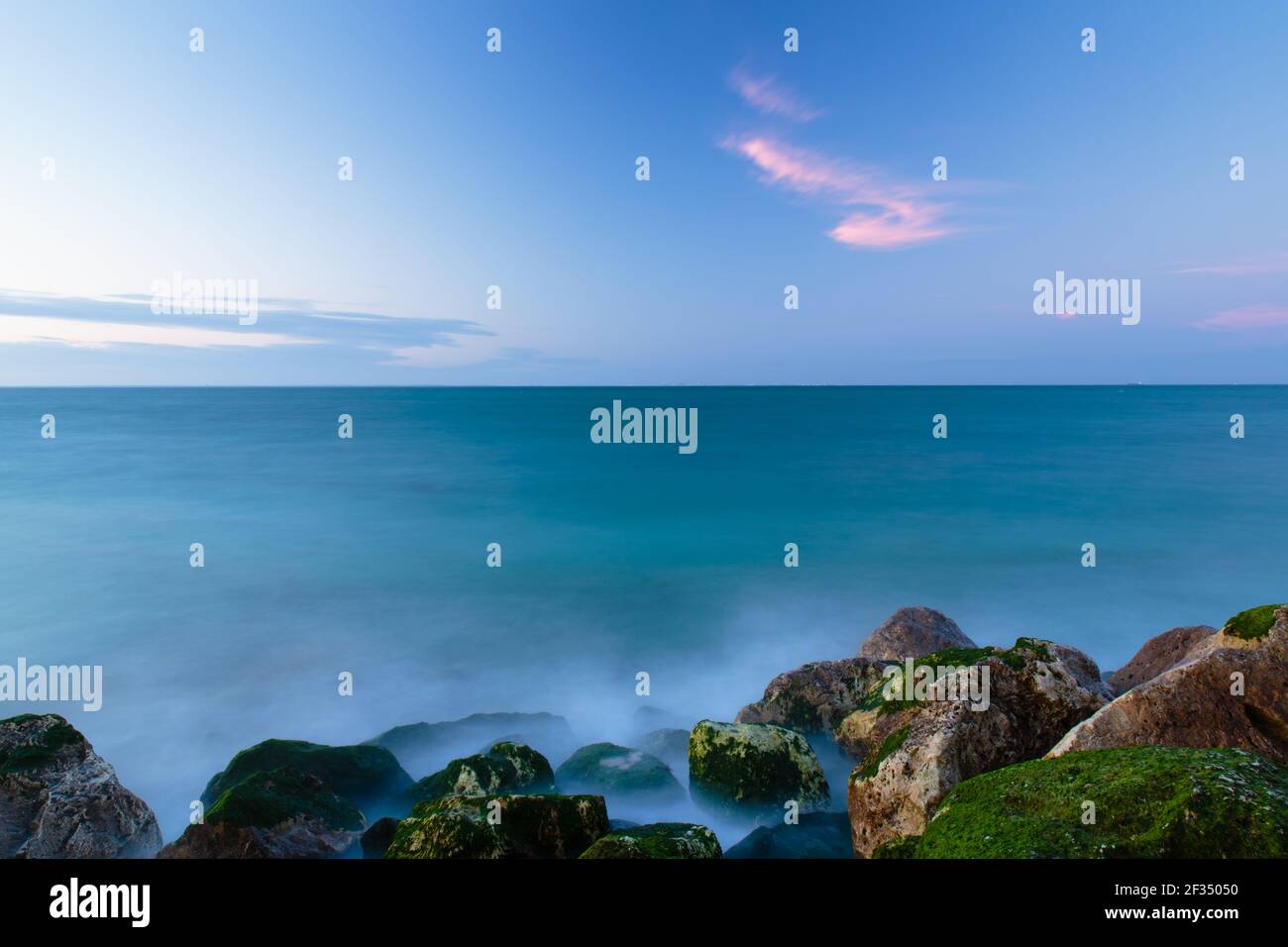 Long exposure on the beach Stock Photo - Alamy