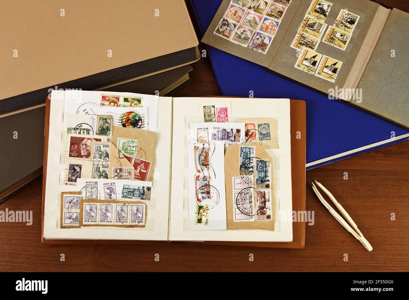 Stamp album hi-res stock photography and images - Alamy