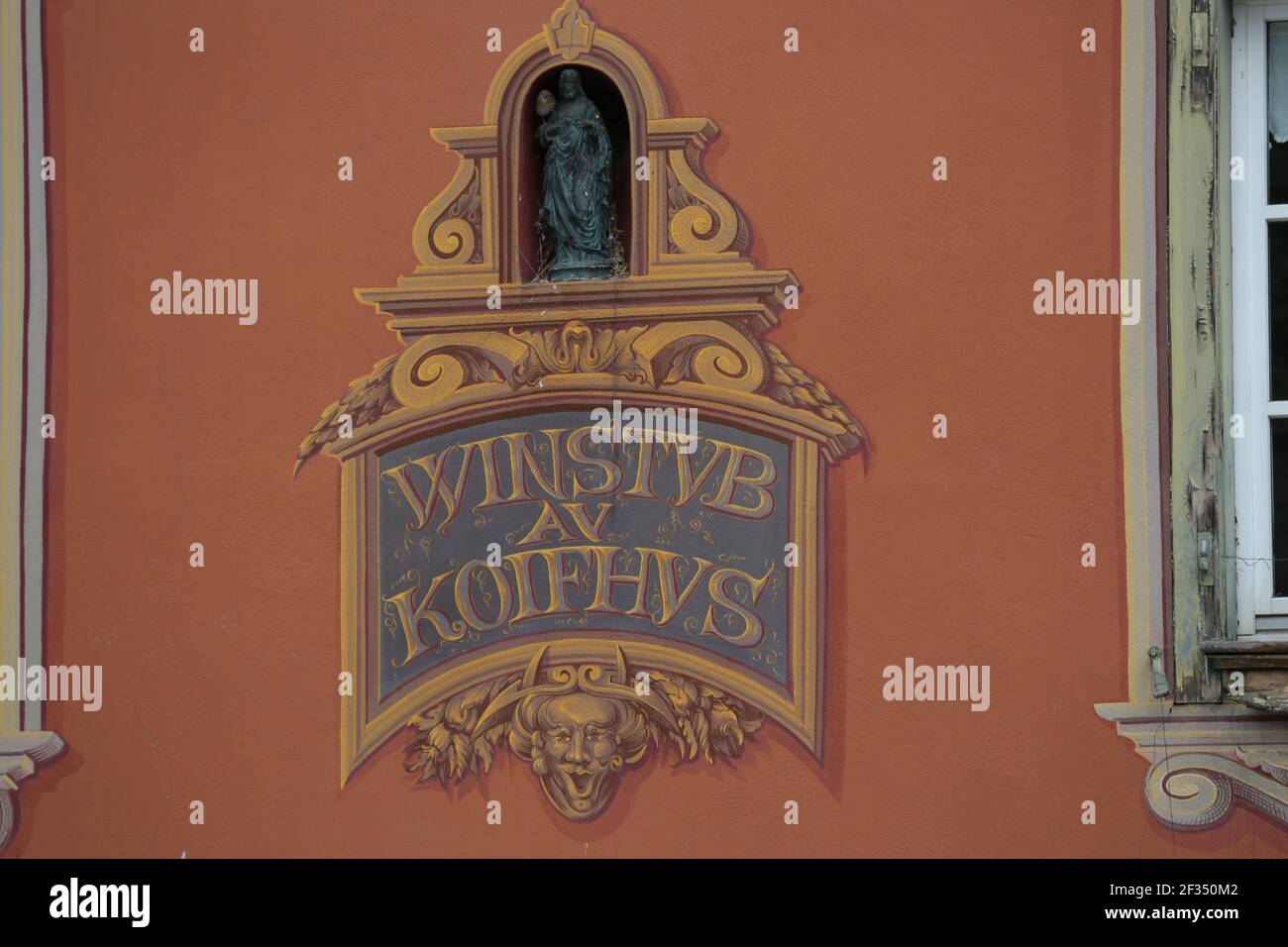 Old German sign on pink wall Stock Photo - Alamy