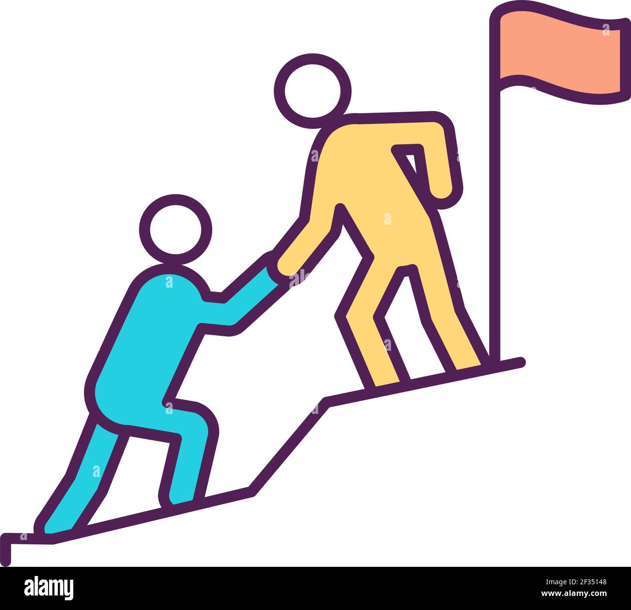 Partnership in workplace RGB color icon Stock Vector Image & Art - Alamy