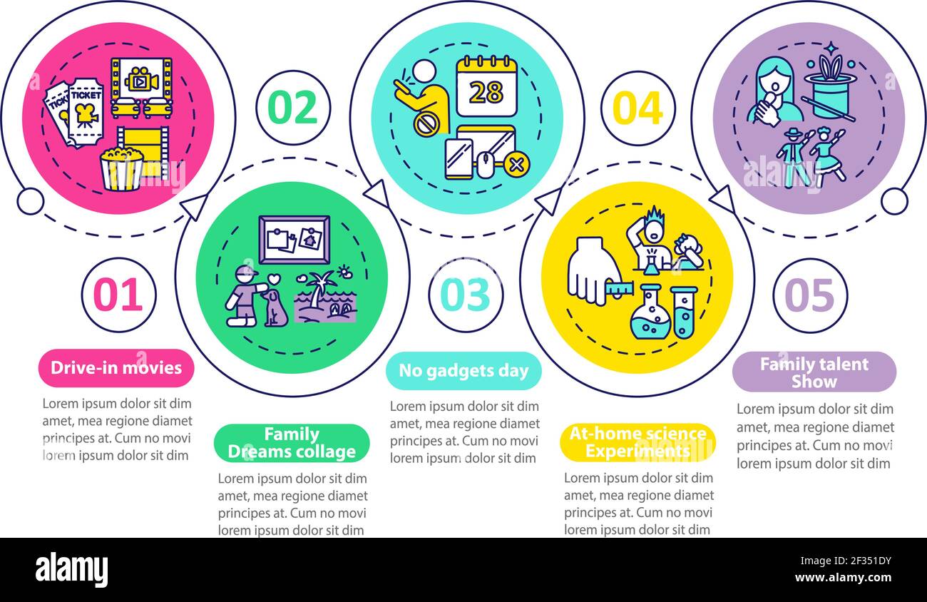 Family fun ideas vector infographic template Stock Vector Image & Art ...