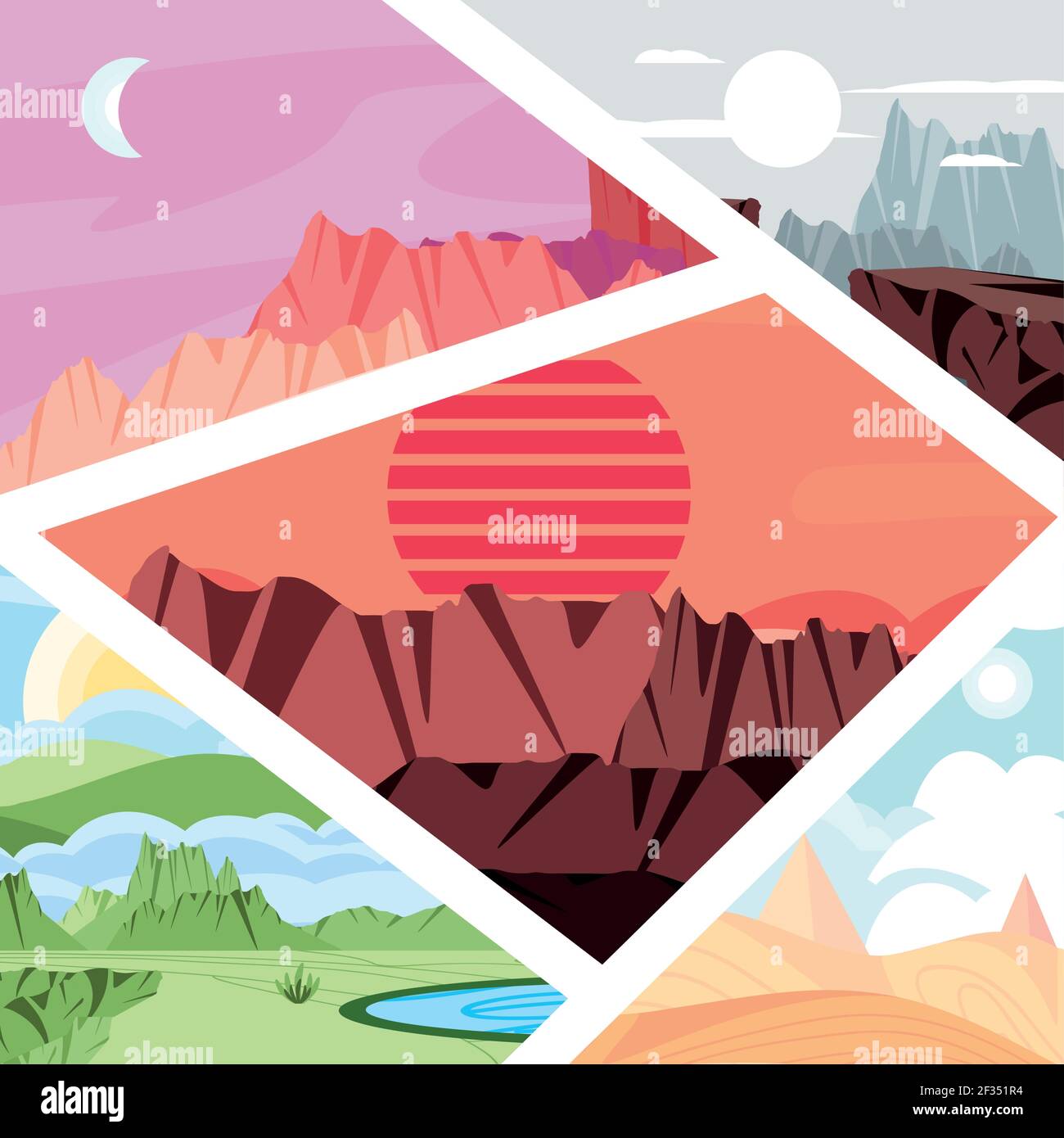 landscapes desert arid fresh weather Stock Vector Image & Art - Alamy