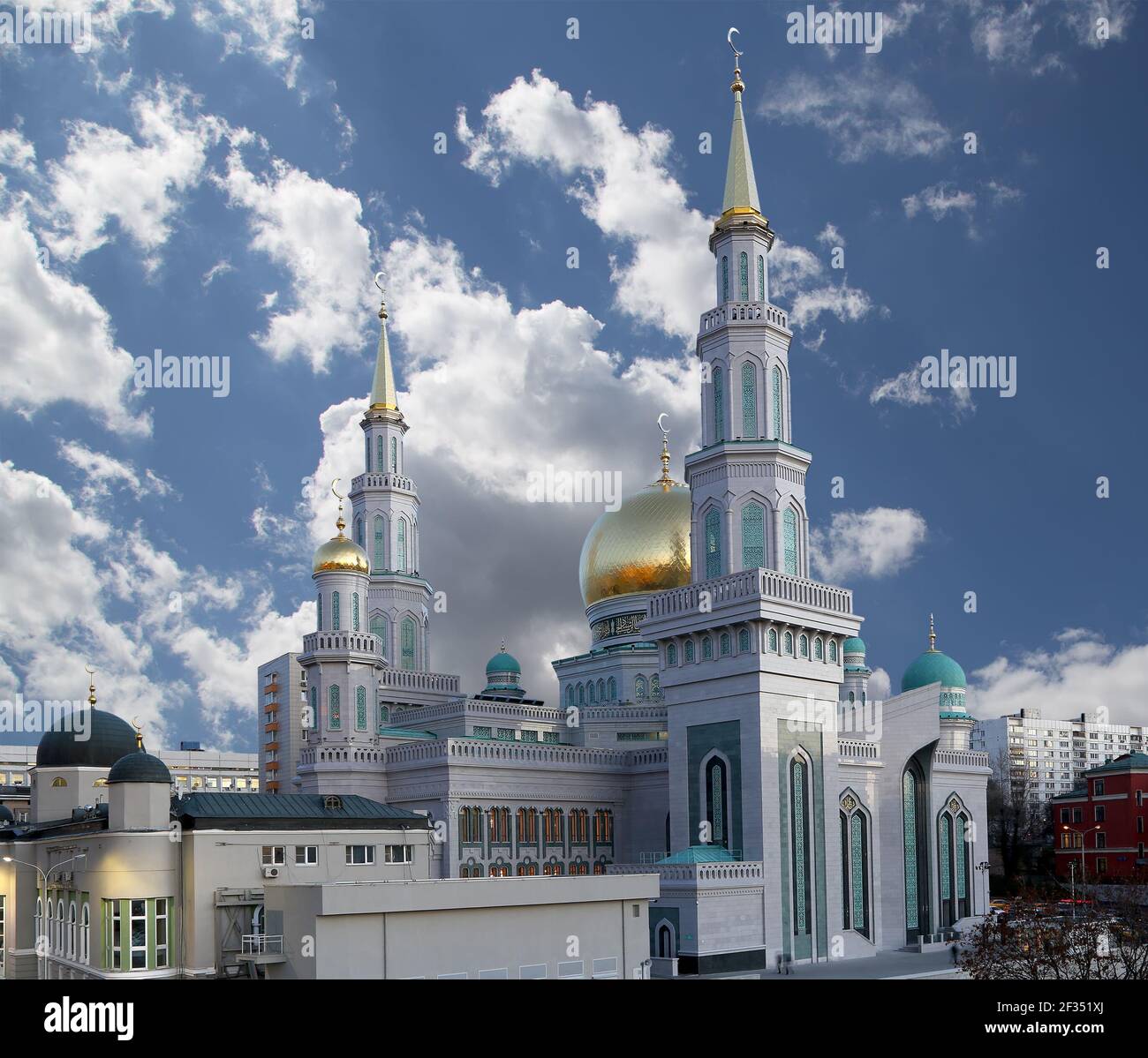Moscow Cathedral Mosque, Russia -- the main mosque in Moscow, new ...