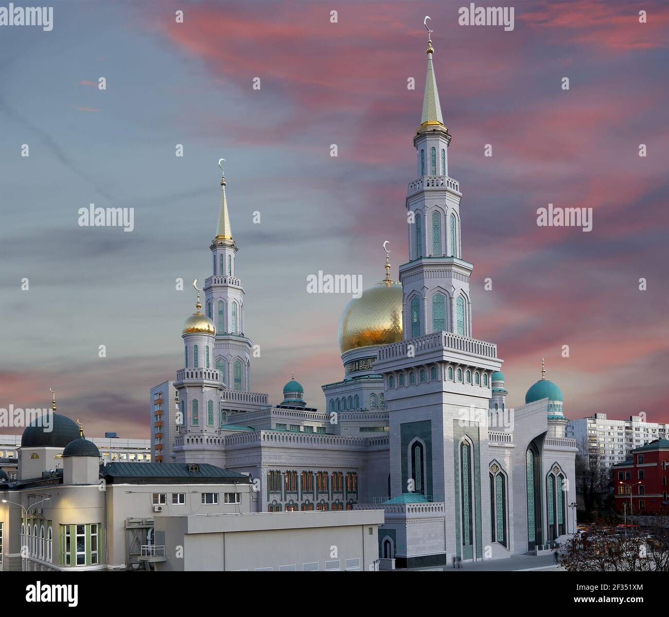 Moscow Cathedral Mosque, Russia -- the main mosque in Moscow, new ...