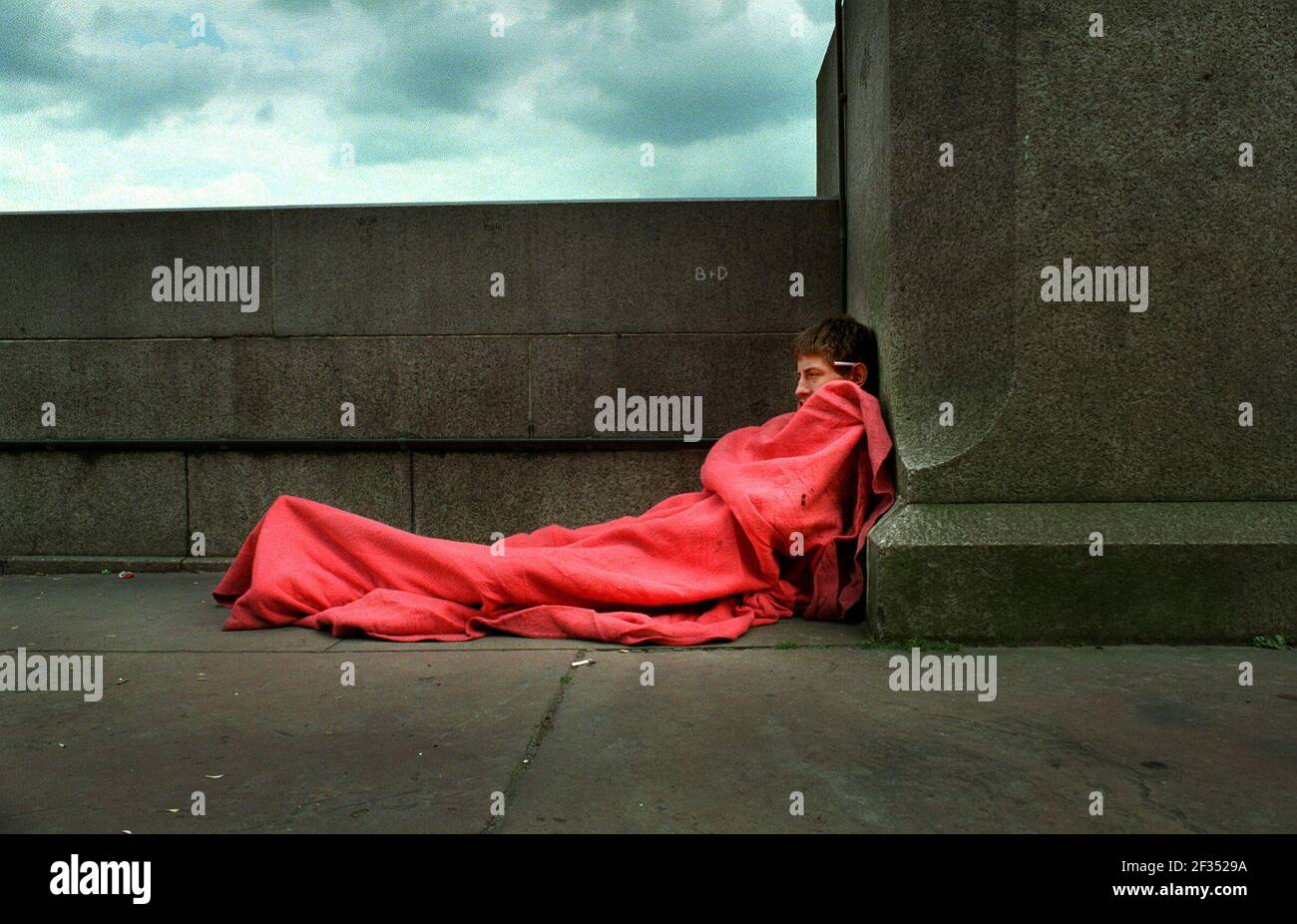 Homeless on embankment hi-res stock photography and images - Alamy