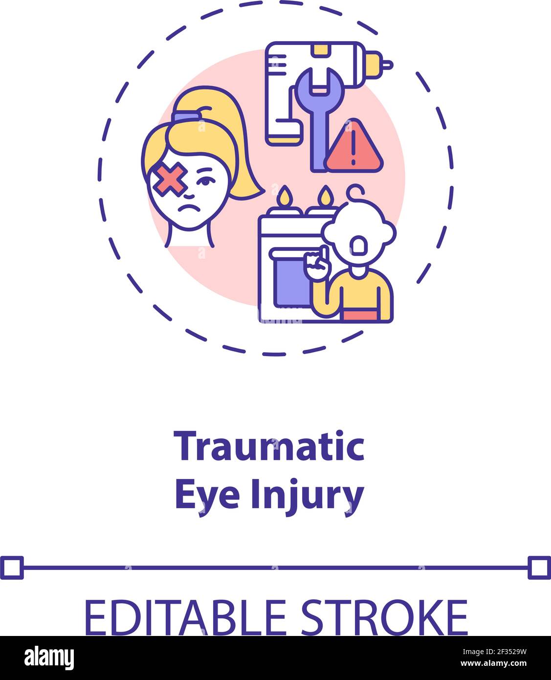 Traumatic eye injury concept icon Stock Vector Image & Art - Alamy Traumatic eye injury concept icon Stock Vector Image & Art - Alamy
