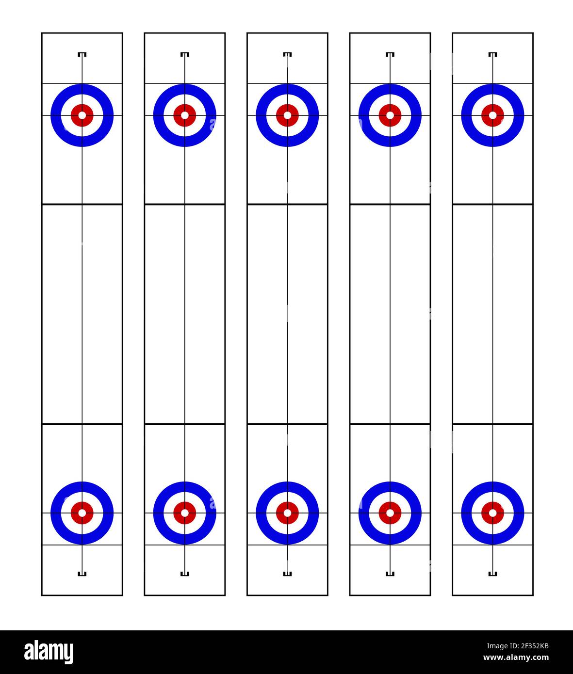 Illustration of curling stadium top view isolated on white Stock Photo ...