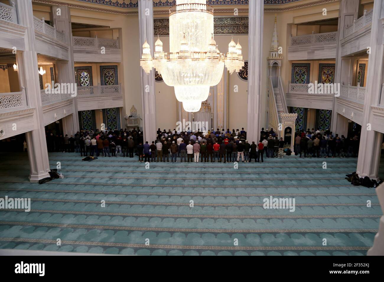 Moscow Cathedral Mosque (interior), Russia -- the main mosque in Moscow ...