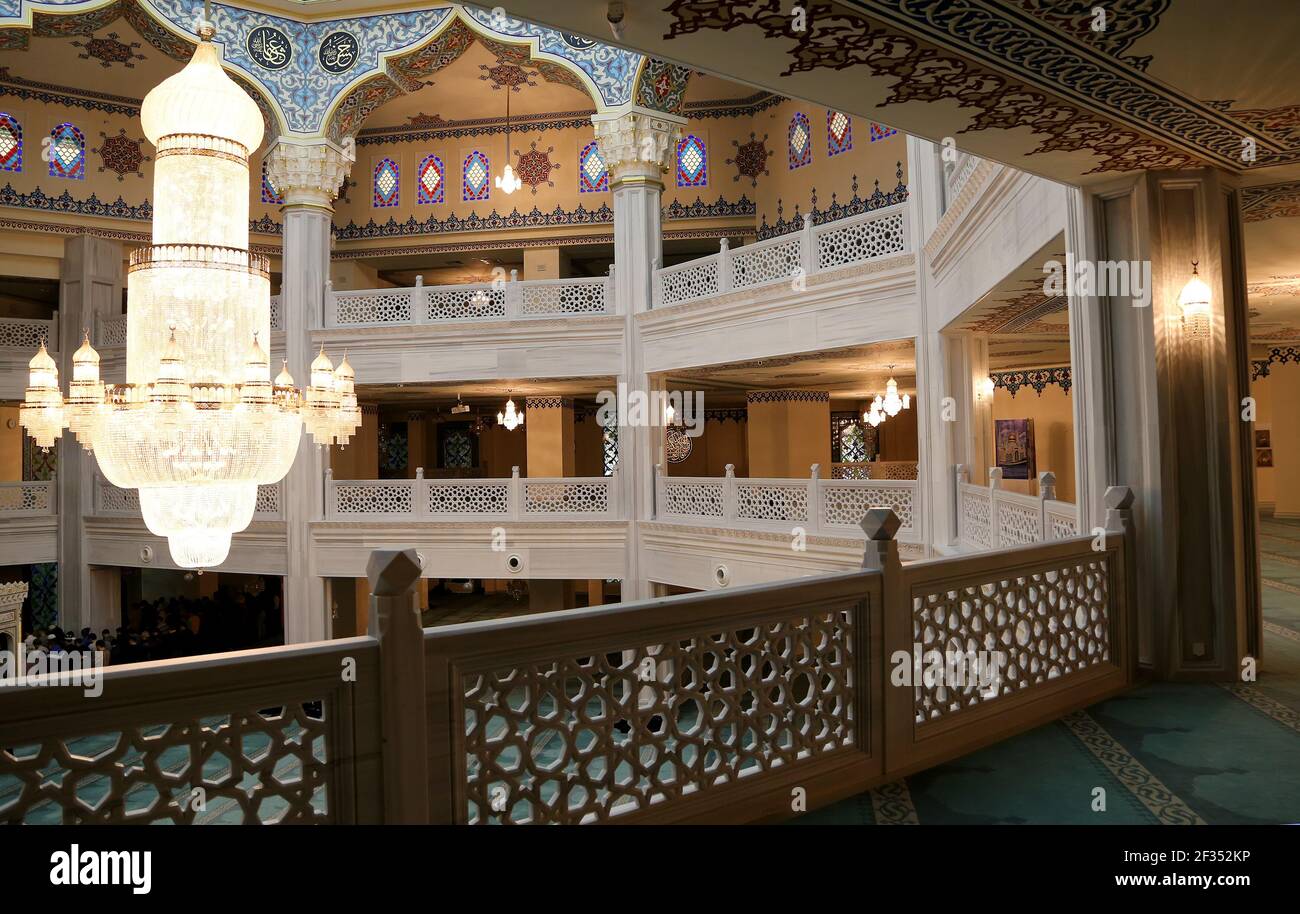 Moscow Cathedral Mosque (interior), Russia -- the main mosque in Moscow ...