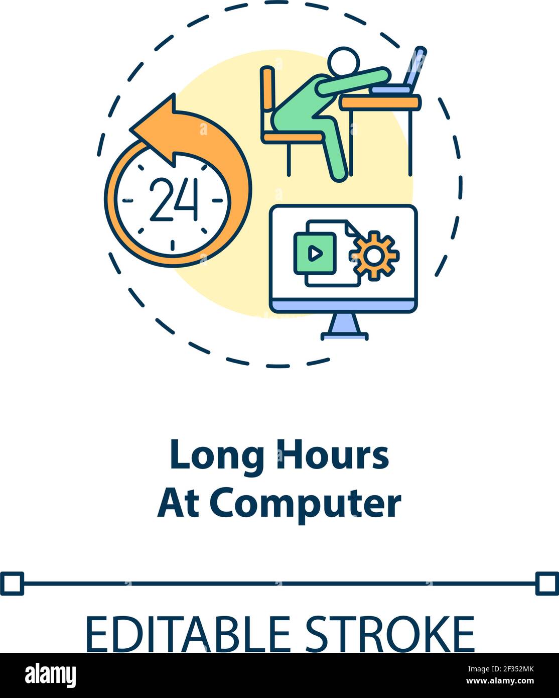 Long hours tired Stock Vector Images - Alamy