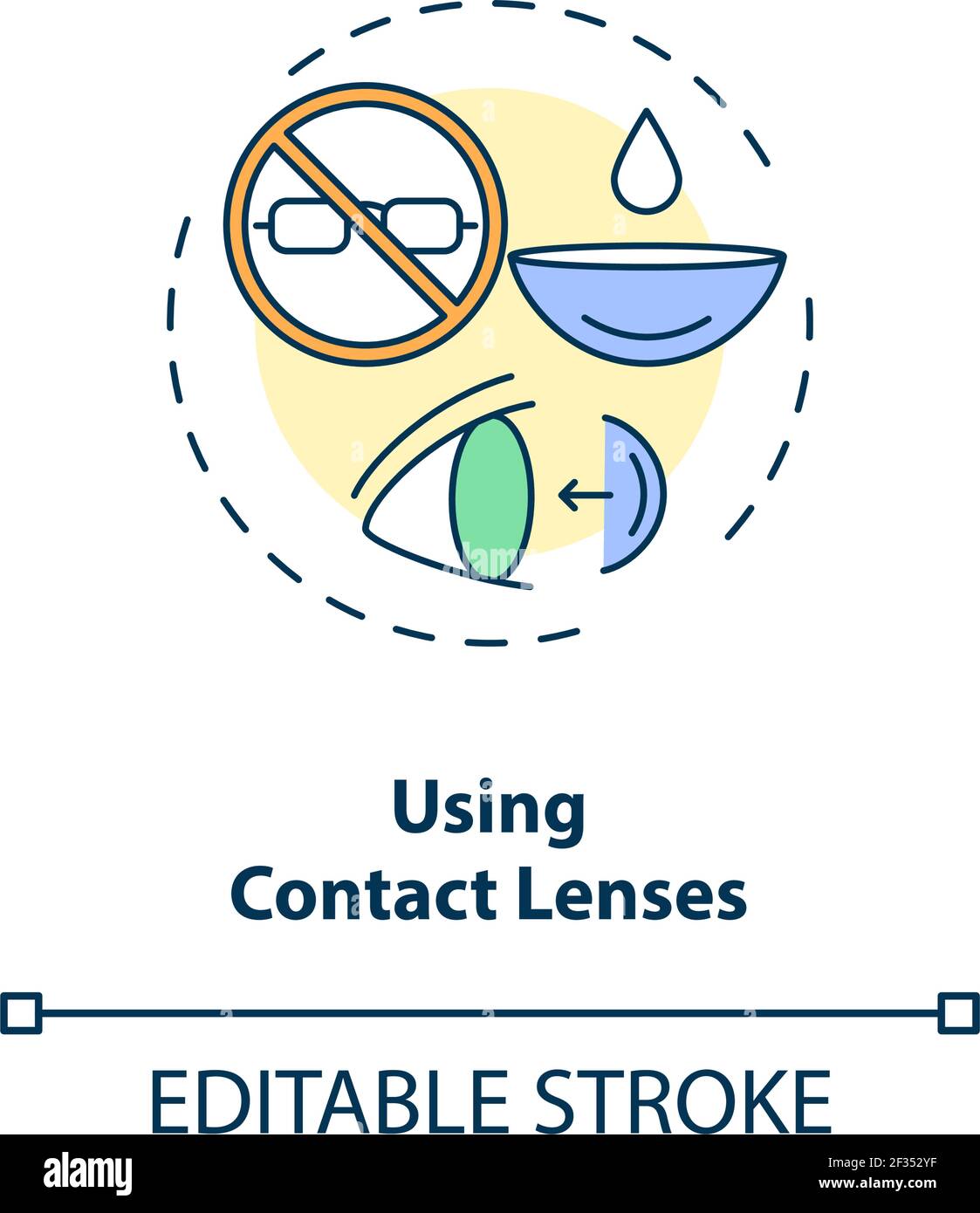 Contact lenses line Stock Vector Images - Alamy