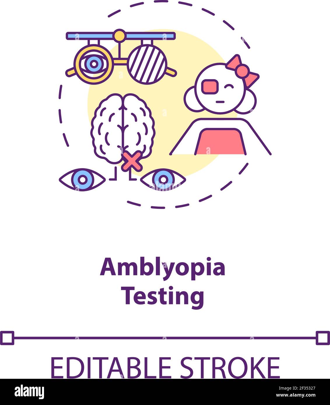 Amblyopia testing concept icon Stock Vector Image & Art - Alamy