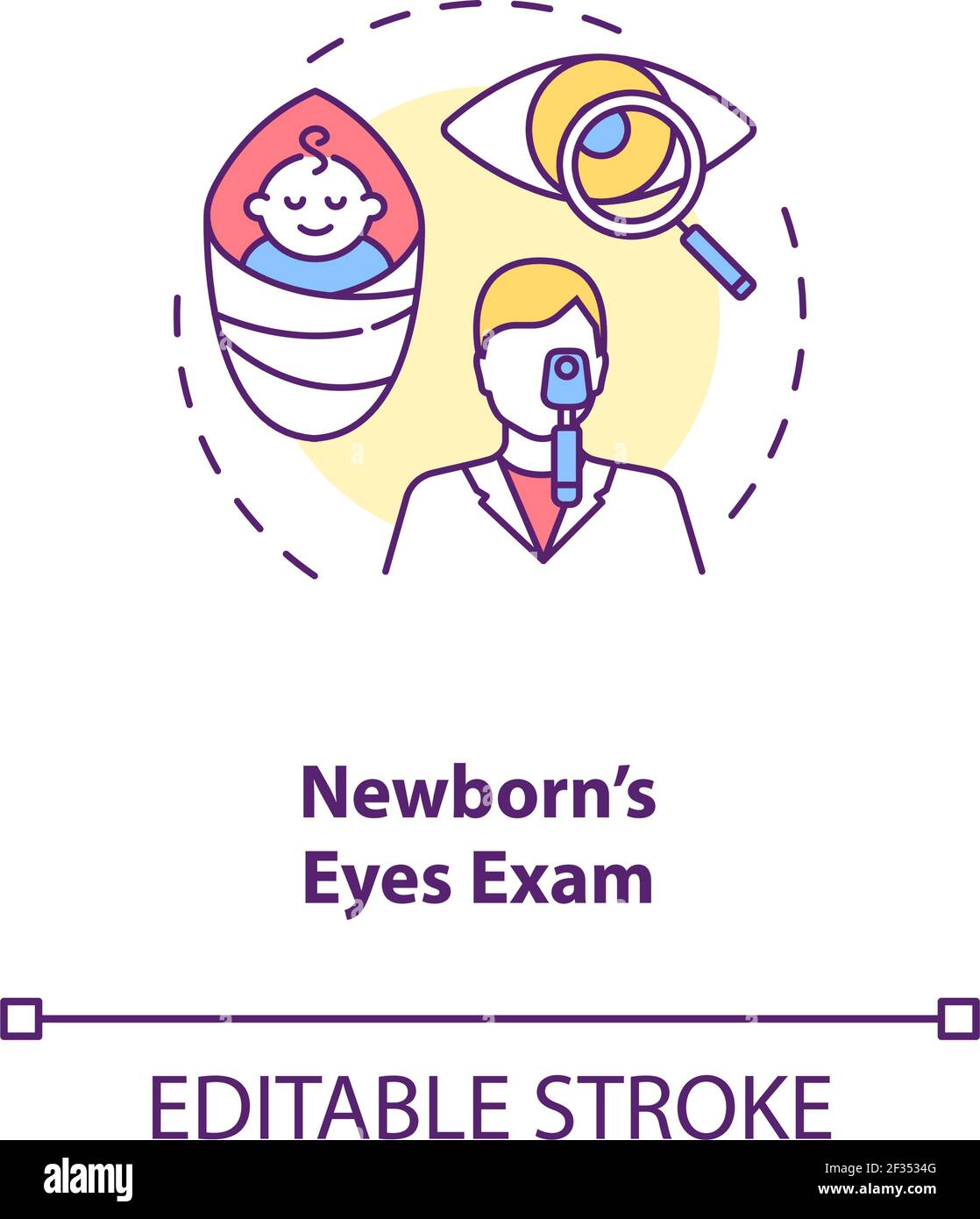 Baby eye exam Stock Vector Images - Alamy