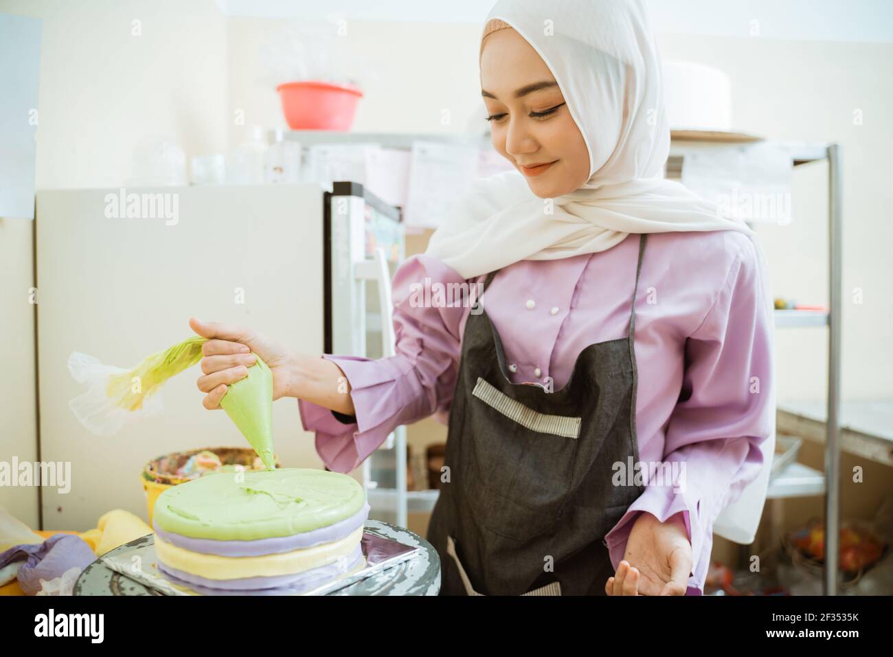 Baker making fun hi-res stock photography and images - Alamy