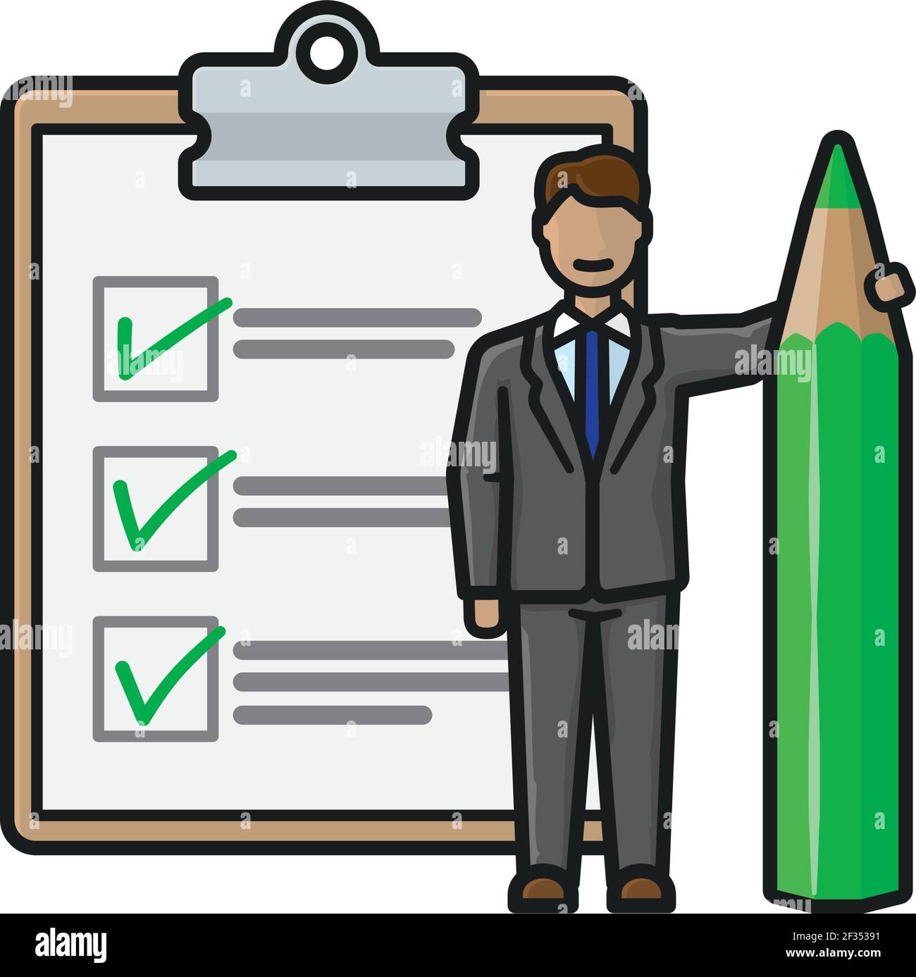 Checklist survey Stock Vector Images - Alamy
