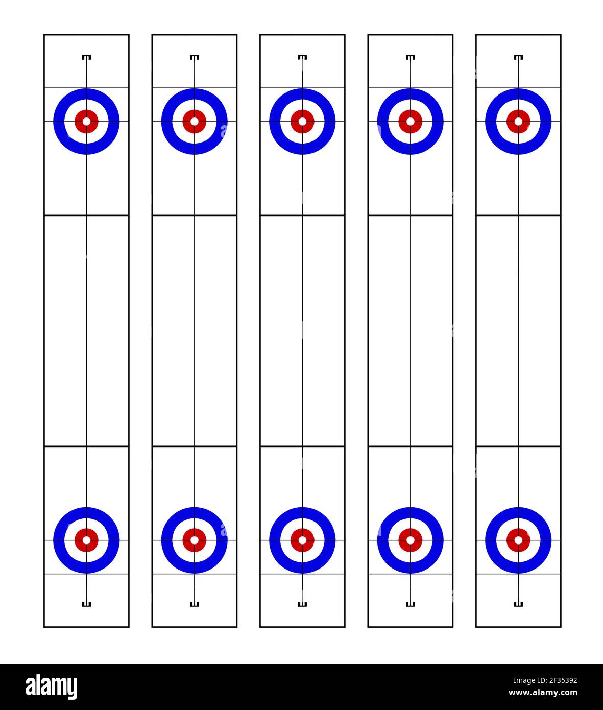 Illustration of curling stadium top view isolated on white Stock Vector ...