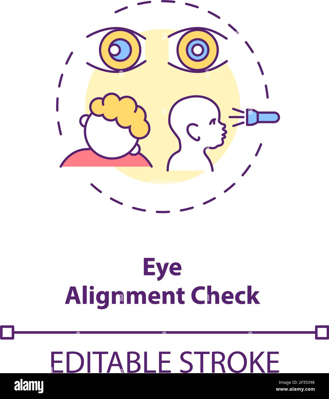 Eye alignment check concept icon Stock Vector Image & Art - Alamy