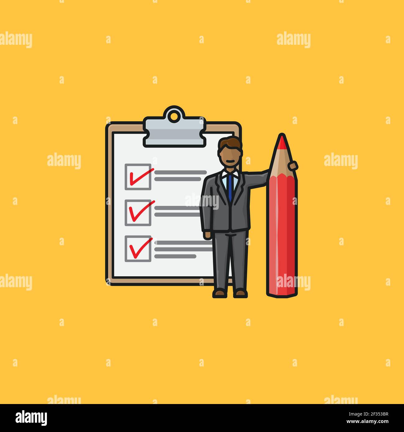 Checklist survey Stock Vector Images - Alamy