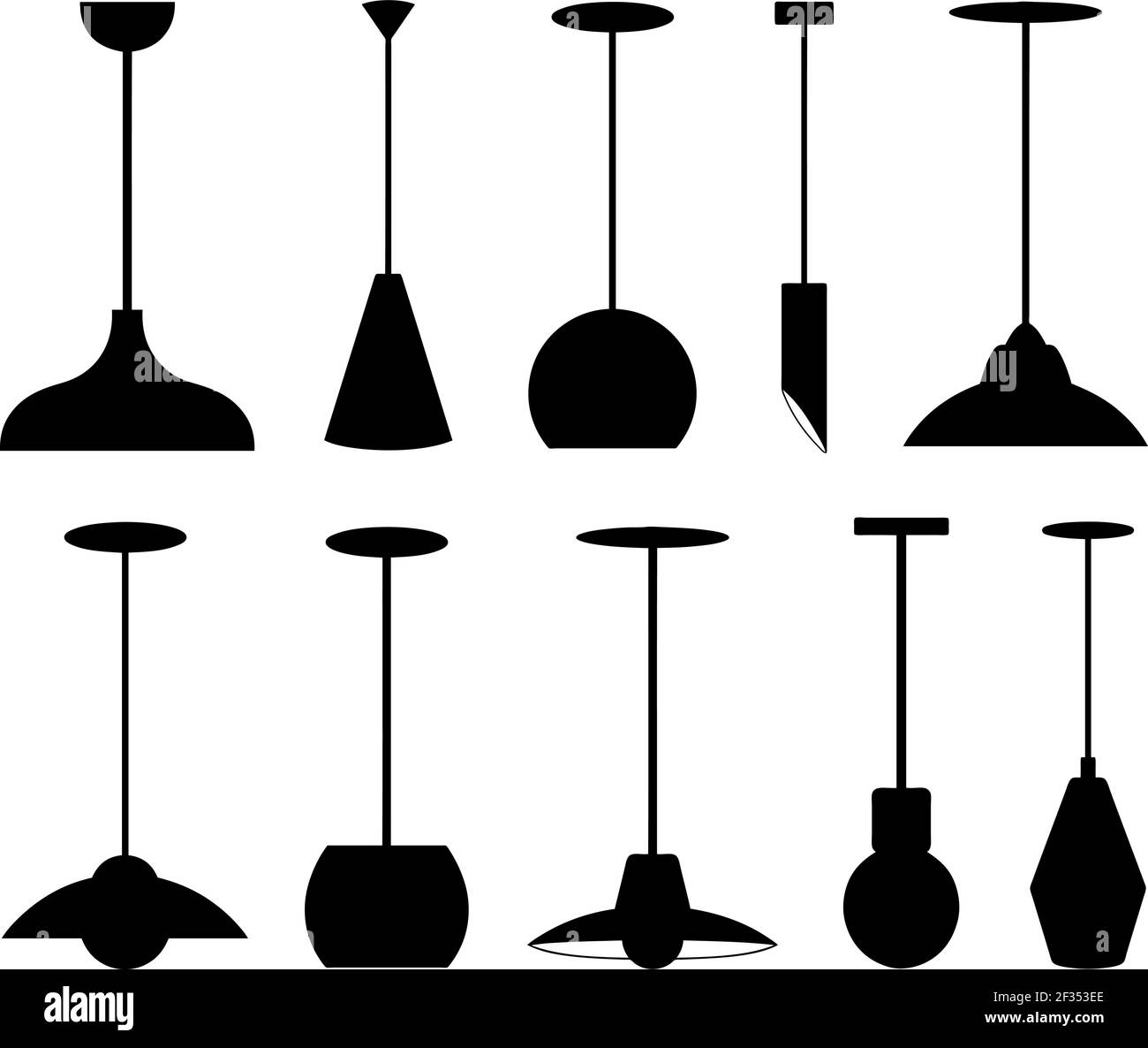 Suspended ceiling lamp Stock Vector Images - Alamy