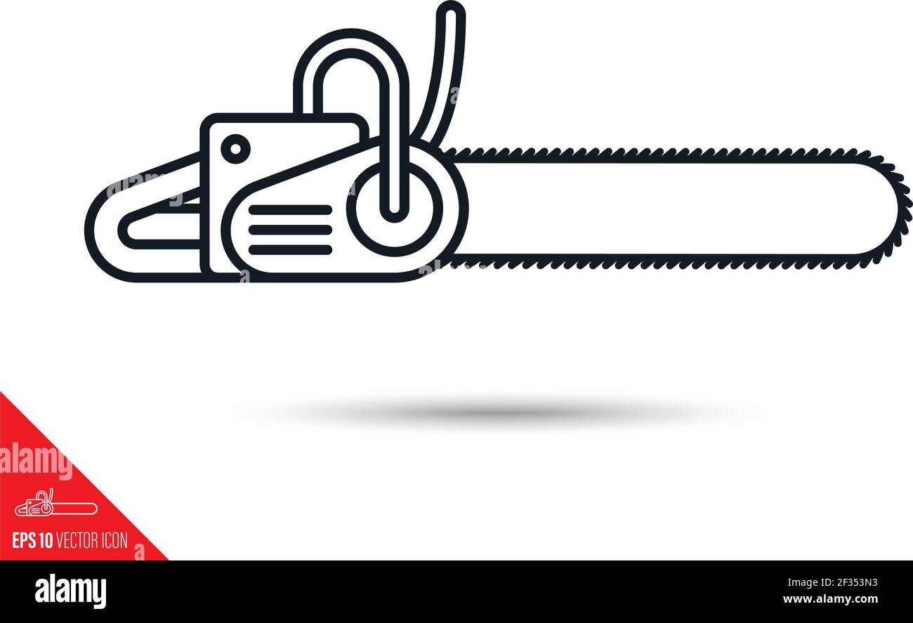 Chainsaw line icon vector illustration Stock Vector Image & Art - Alamy