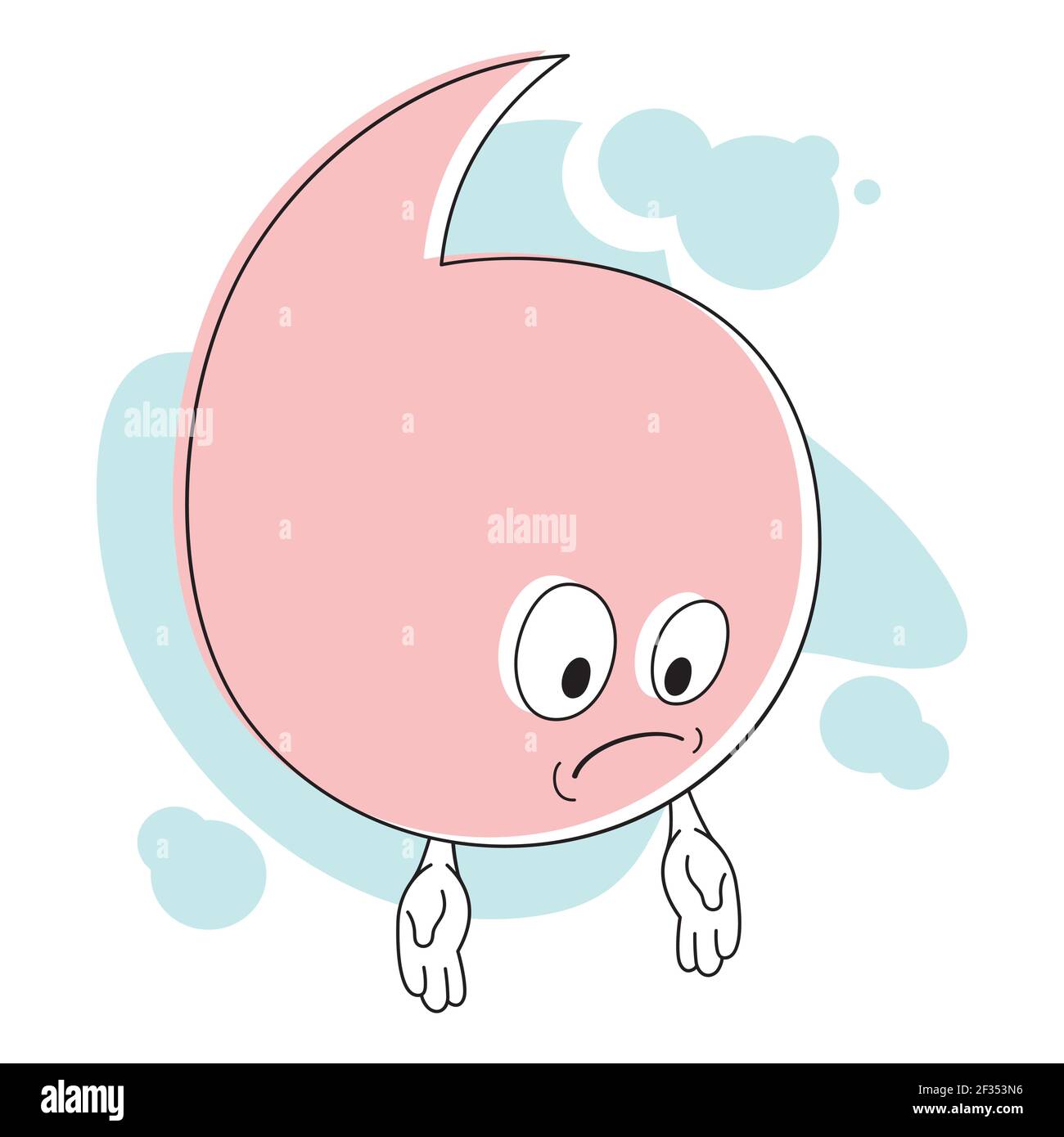 Cute emoji character in the form of a speech bubble. Speech bubble for ...