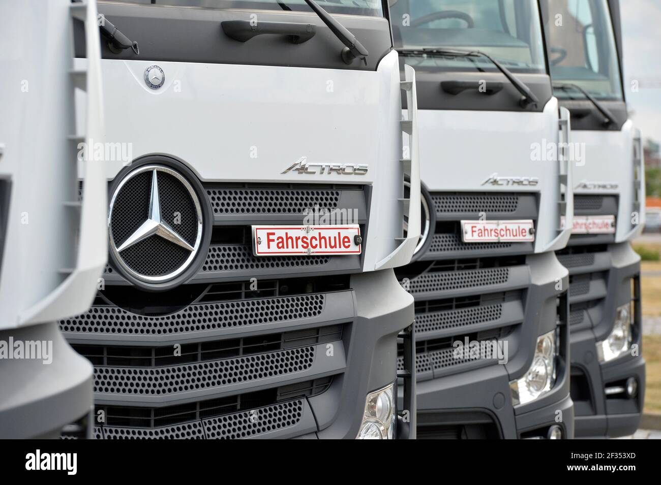 Leipzig, Germany. 27th June, 2018. Driving school Mercedes Actros ...
