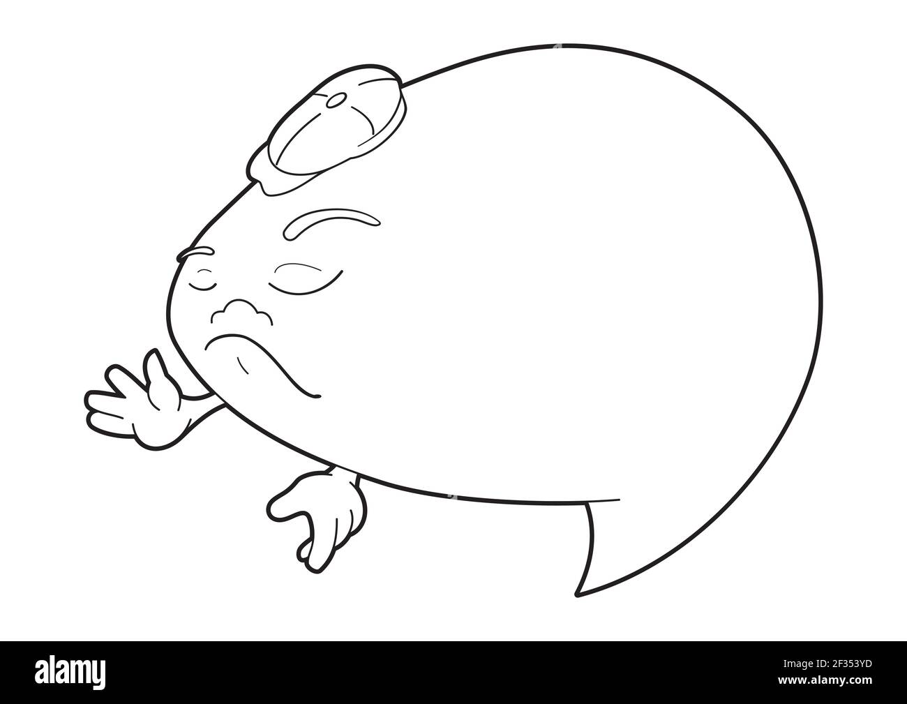 Cute emoji character in the form of a speech bubble. Speech bubble for ...