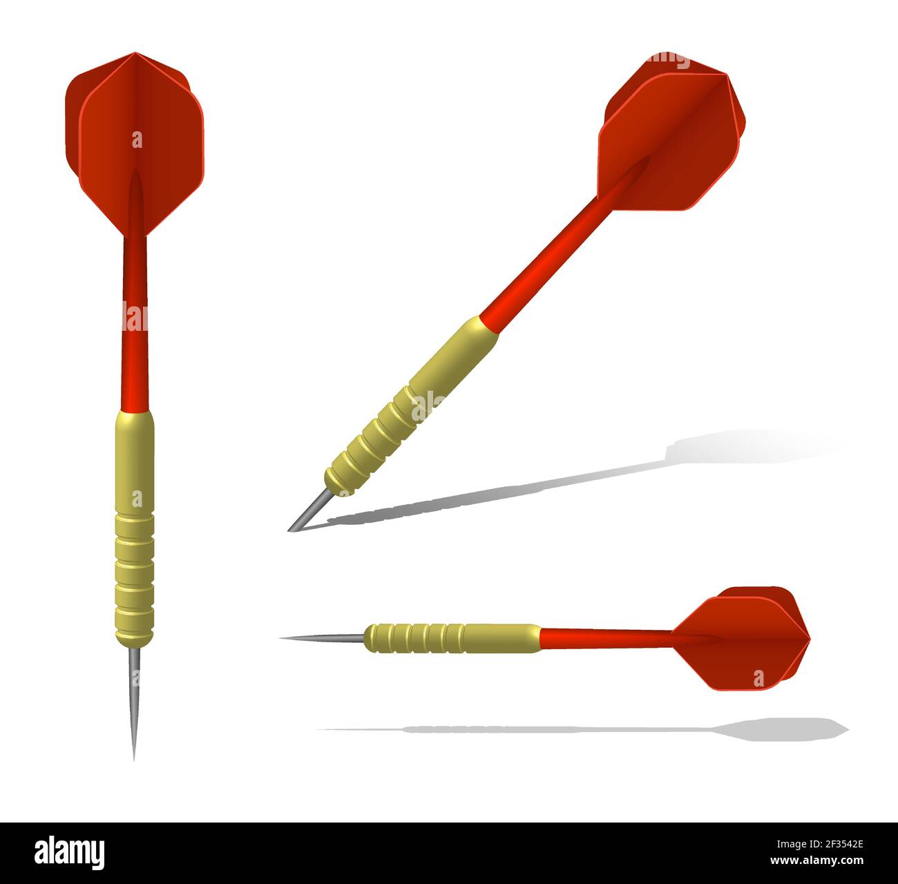 red dart arrow in realistic style. Equipment for sports competitions of ...