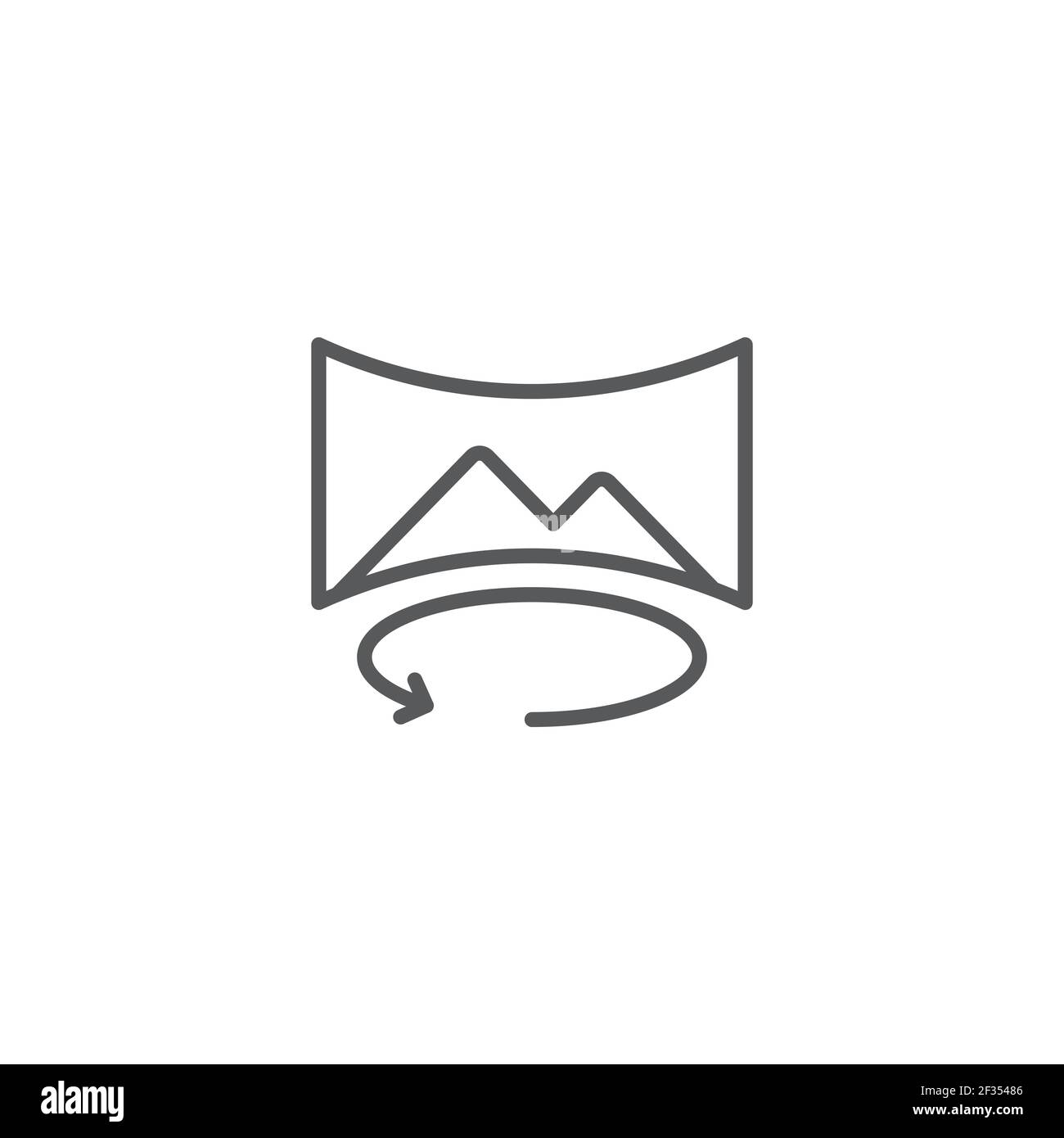 panorama view mode outline icon linear style sign for mobile concept ...