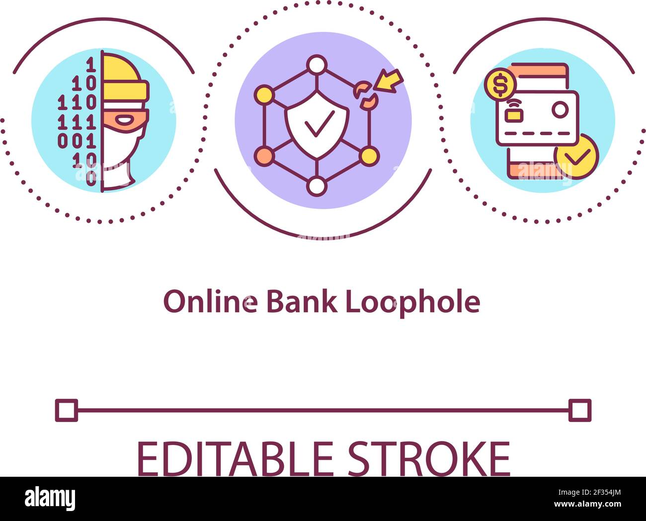Online bank loophole concept icon Stock Vector Image & Art - Alamy