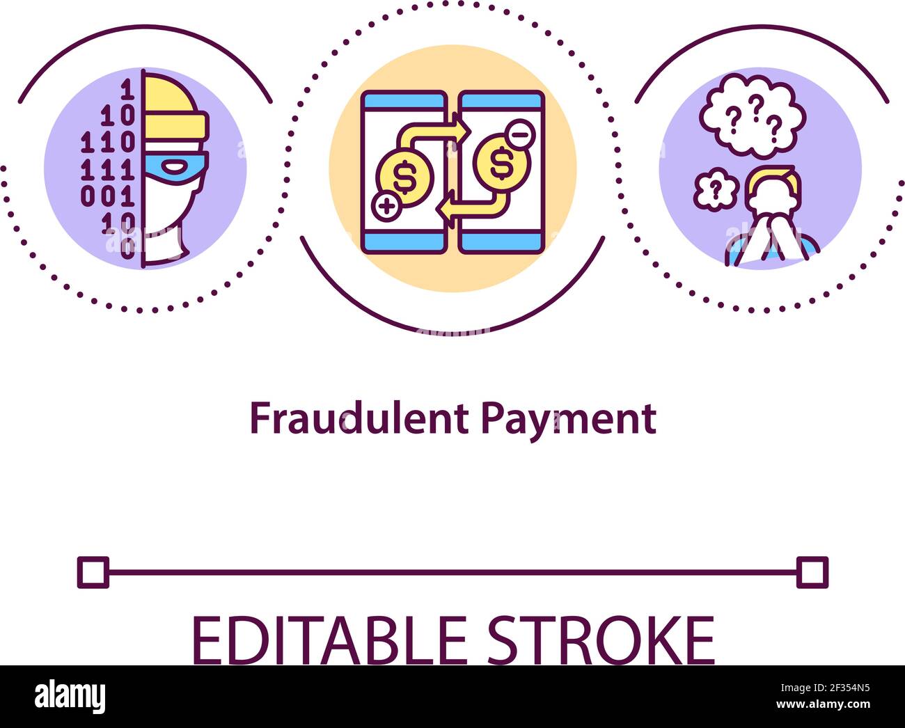 Fraudulent payments concept icon Stock Vector Image & Art - Alamy