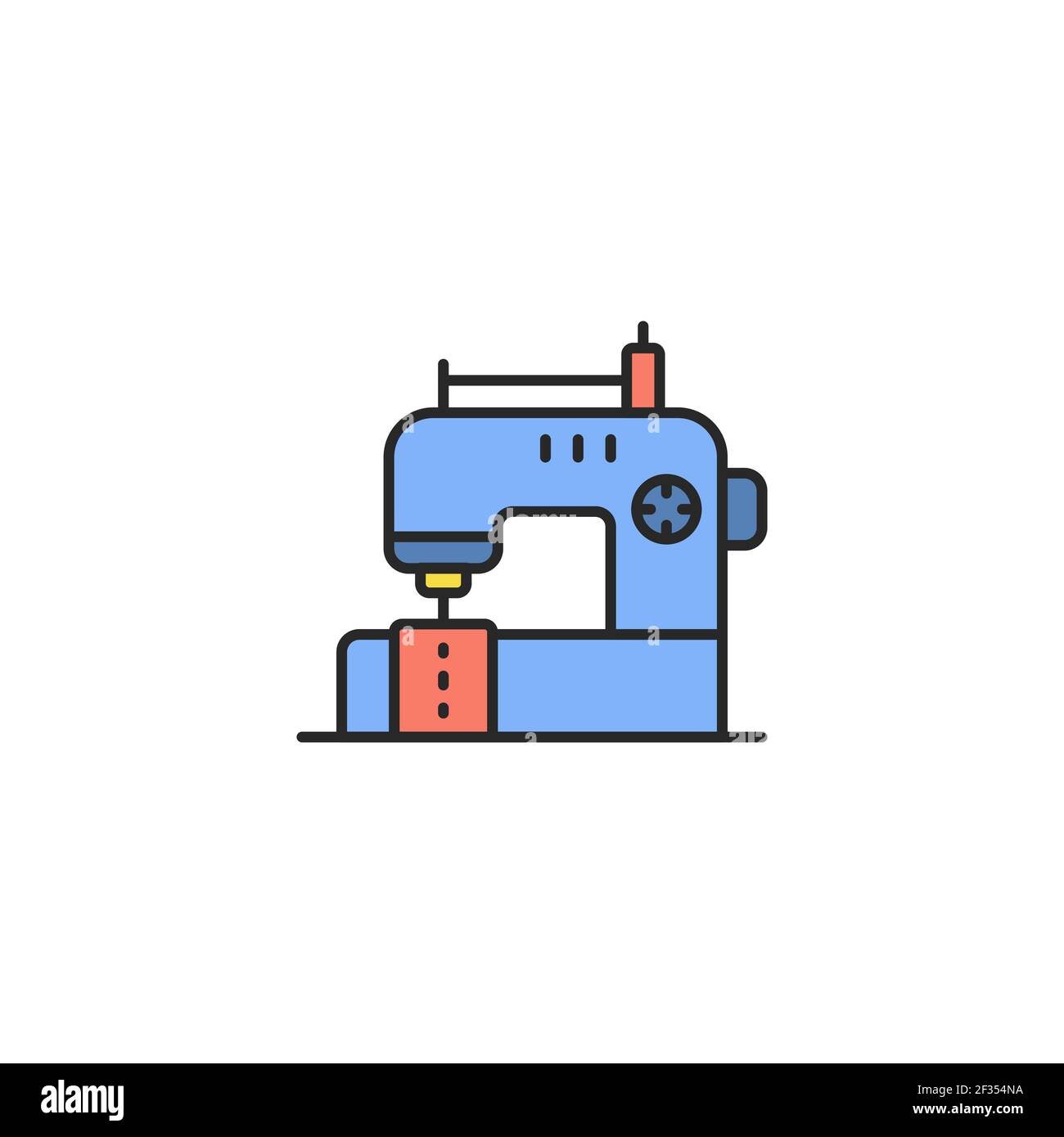 sewing machine line icon outline vector sign linear style pictogram ...