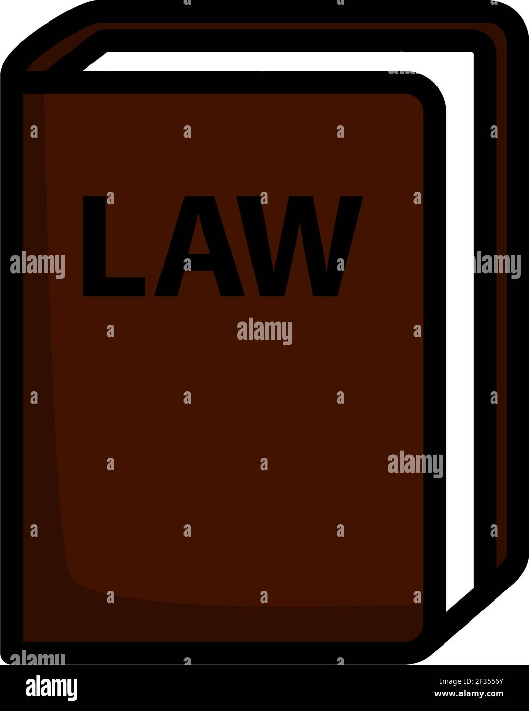 Law Book Icon. Editable Thick Outline With Color Fill Design. Vector ...