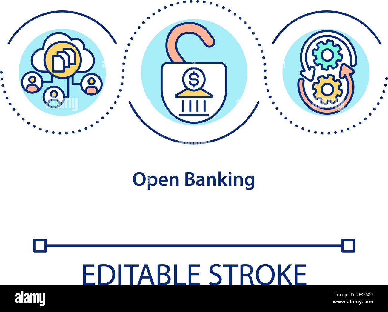 Open banking concept icon Stock Vector Image & Art - Alamy