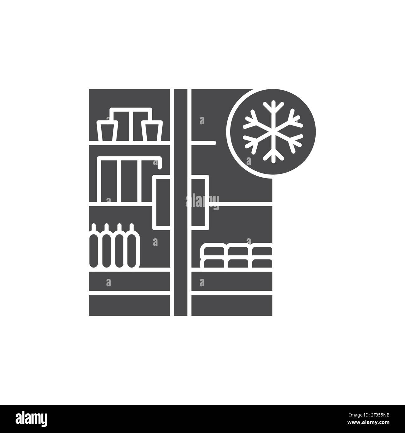 Freezer cold color line icon. Household equipment. Pictogram for web ...