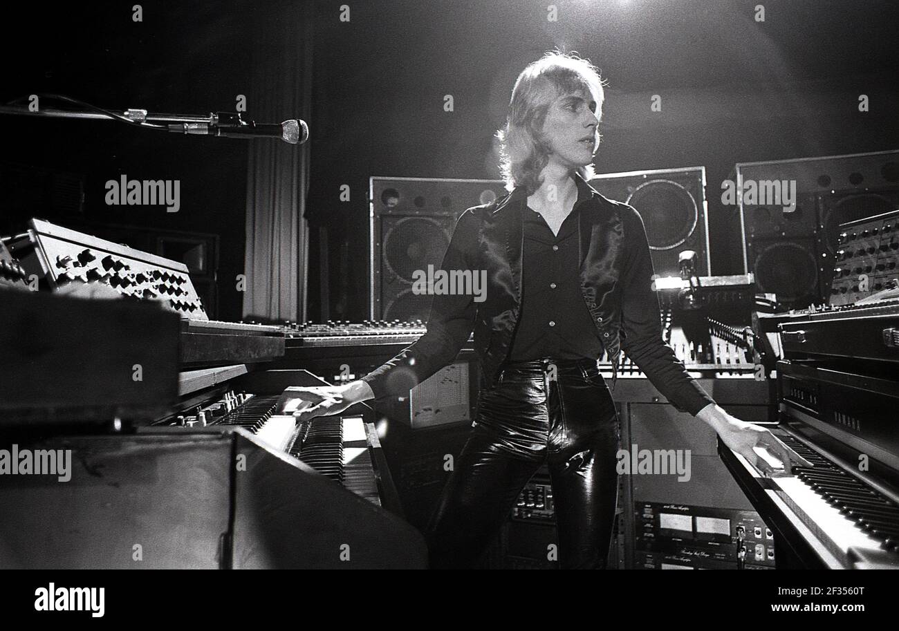 British Progressive rock band UK. 'Danger Money Tour' live gig in ...