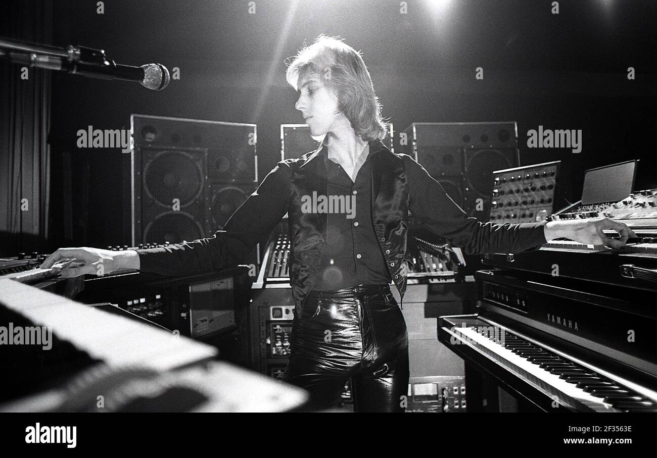 British Progressive rock band UK. 'Danger Money Tour' live gig in ...