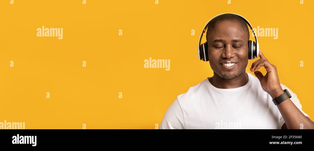 Favorite music, enjoy song and human emotions Stock Photo - Alamy