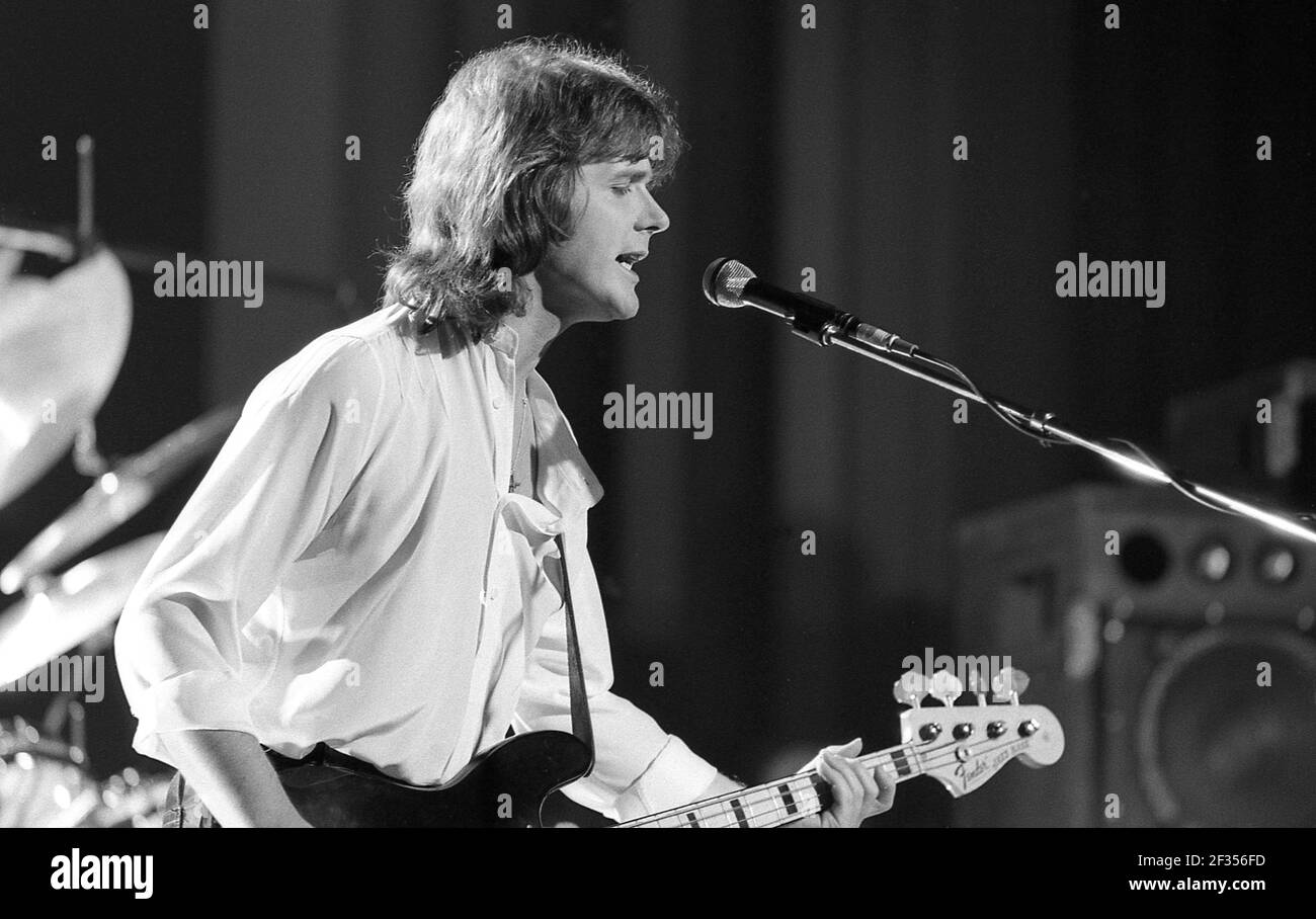 British Progressive rock band UK. 'Danger Money Tour' live gig in ...