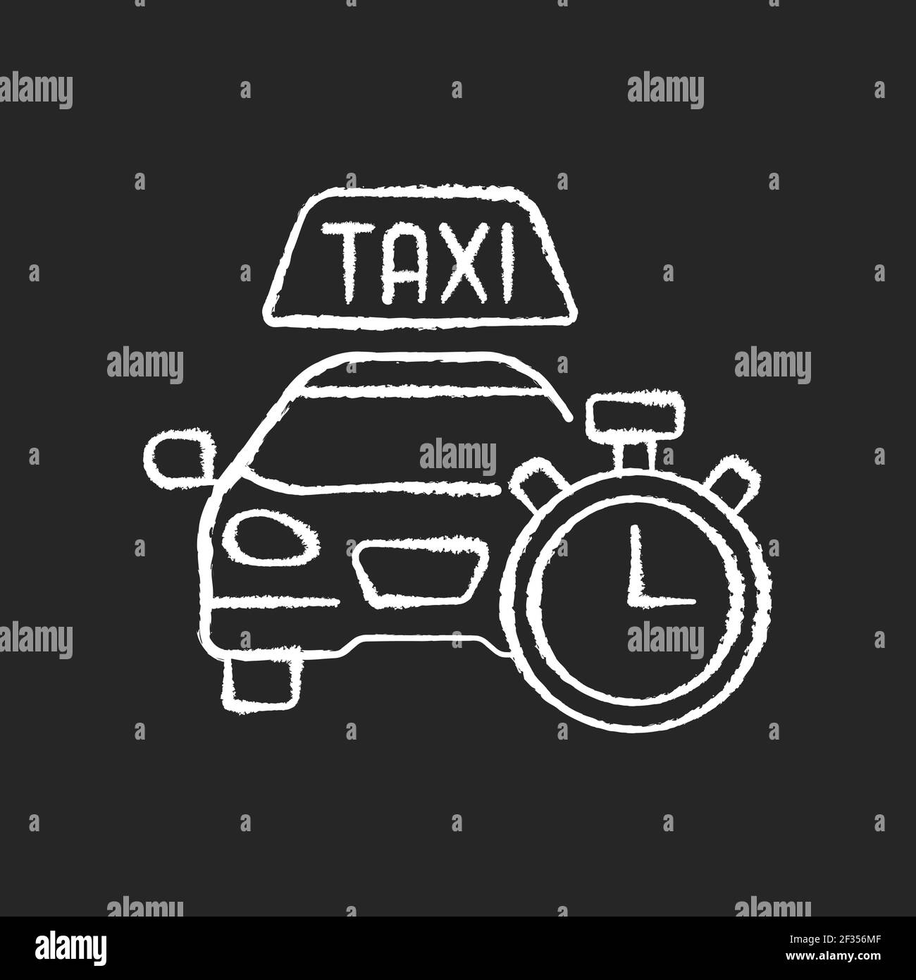 Immediate availability chalk white icon on black background Stock ...