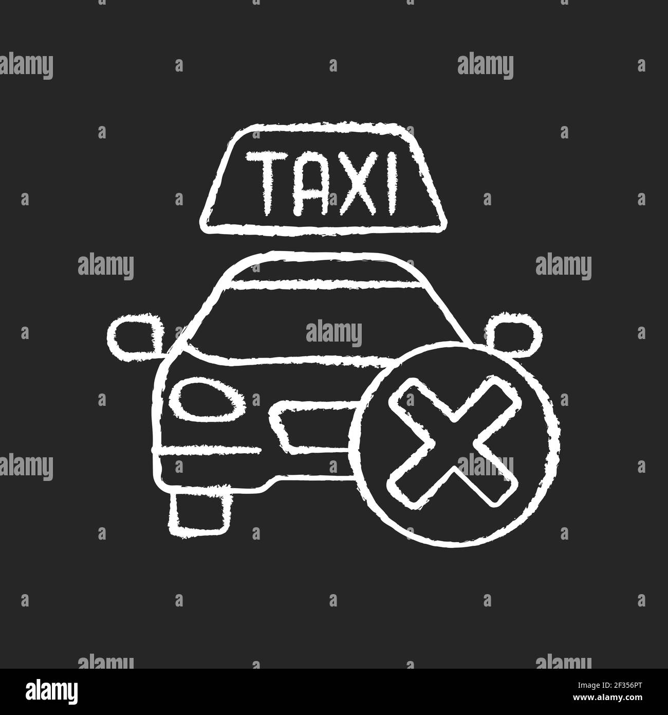 Cancellation policy chalk white icon on black background Stock Vector ...
